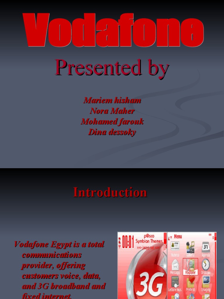 Vodafone Presentation | PDF | Business | Finance & Money Management