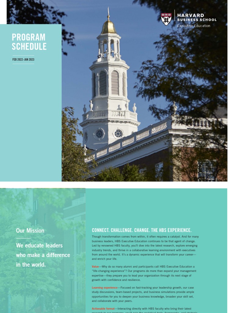 Full Program Schedule | PDF | Harvard Business School | Discrimination