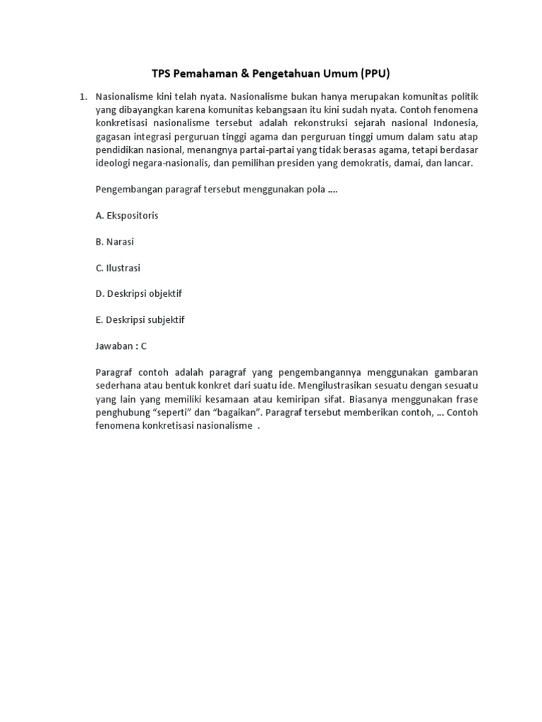 Soal + KJ TPS Ppu | PDF