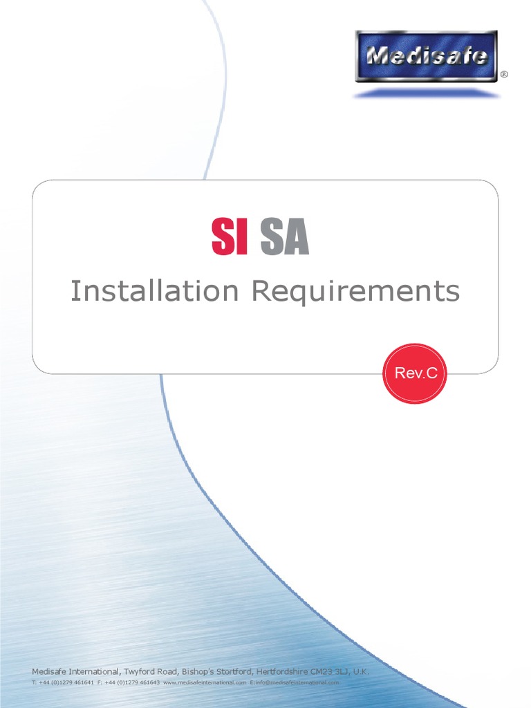 SISA Installation Requirements Rev C | PDF | Mains Electricity | Valve