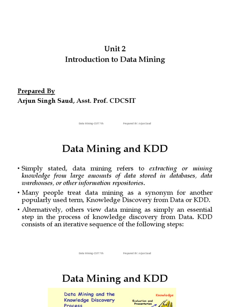 Unit 2 - Introduction of Data Mining | PDF | Data Mining | Quartile