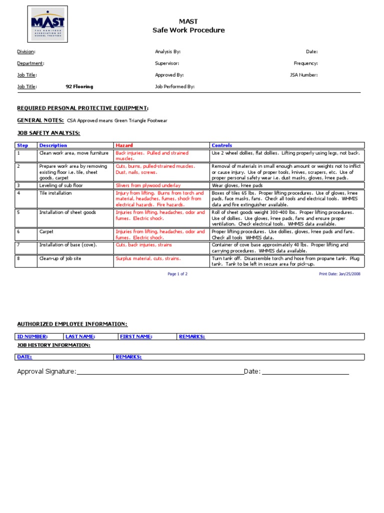 92 Flooring-Job Procedure | Download Free PDF | Flooring | Safety