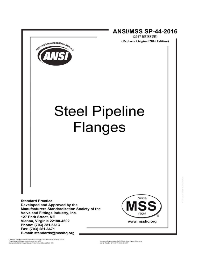 MSS SP-44-2016 | PDF