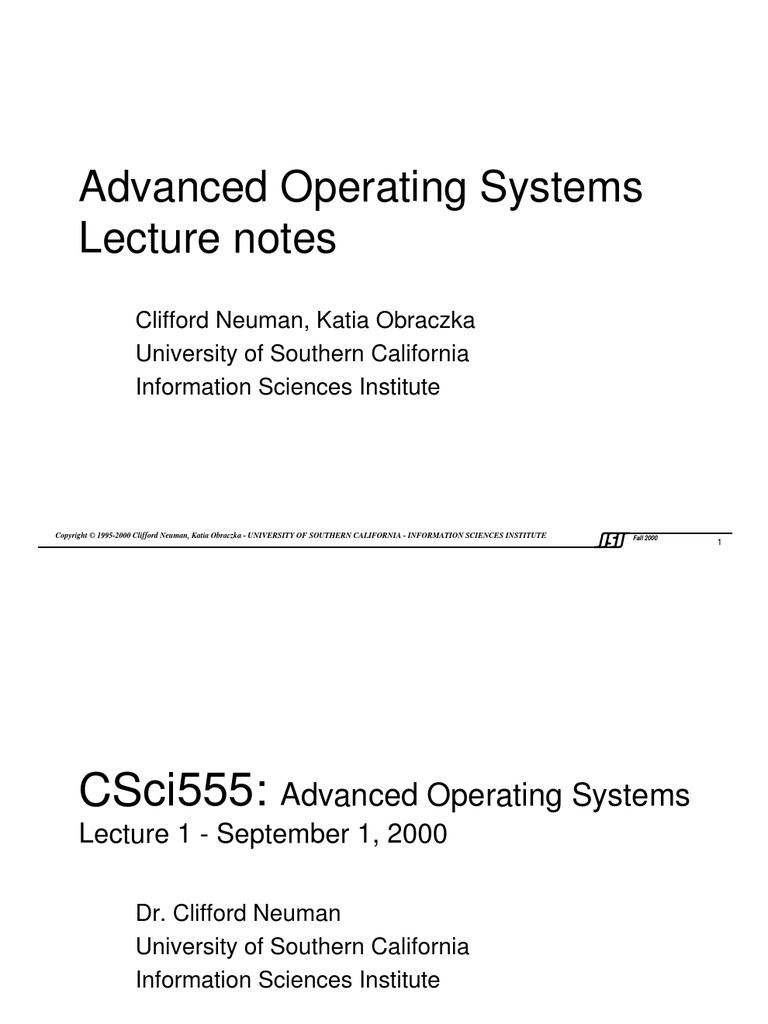 Advanced Operating Systems Lecture Notes Pdf Distributed Computing 