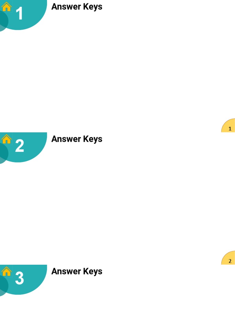 Answer Key Solutions 1-6 | PDF