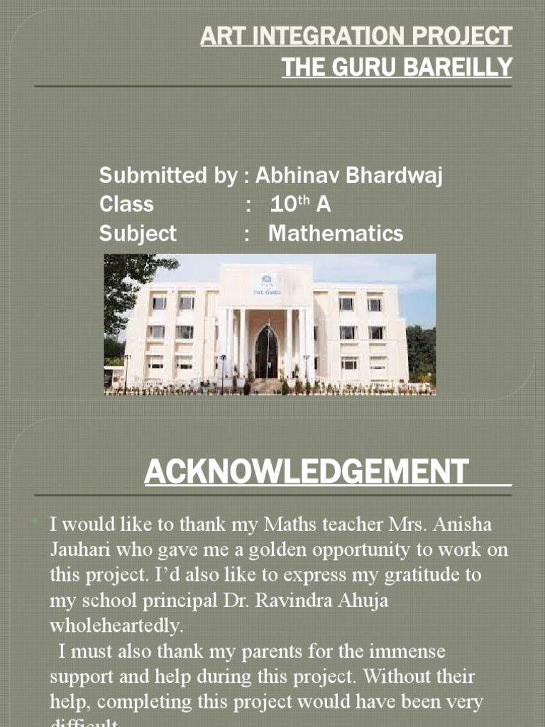 MATHS ART INTEGRATION PROJECT Class 10 | PDF | Indian Religions