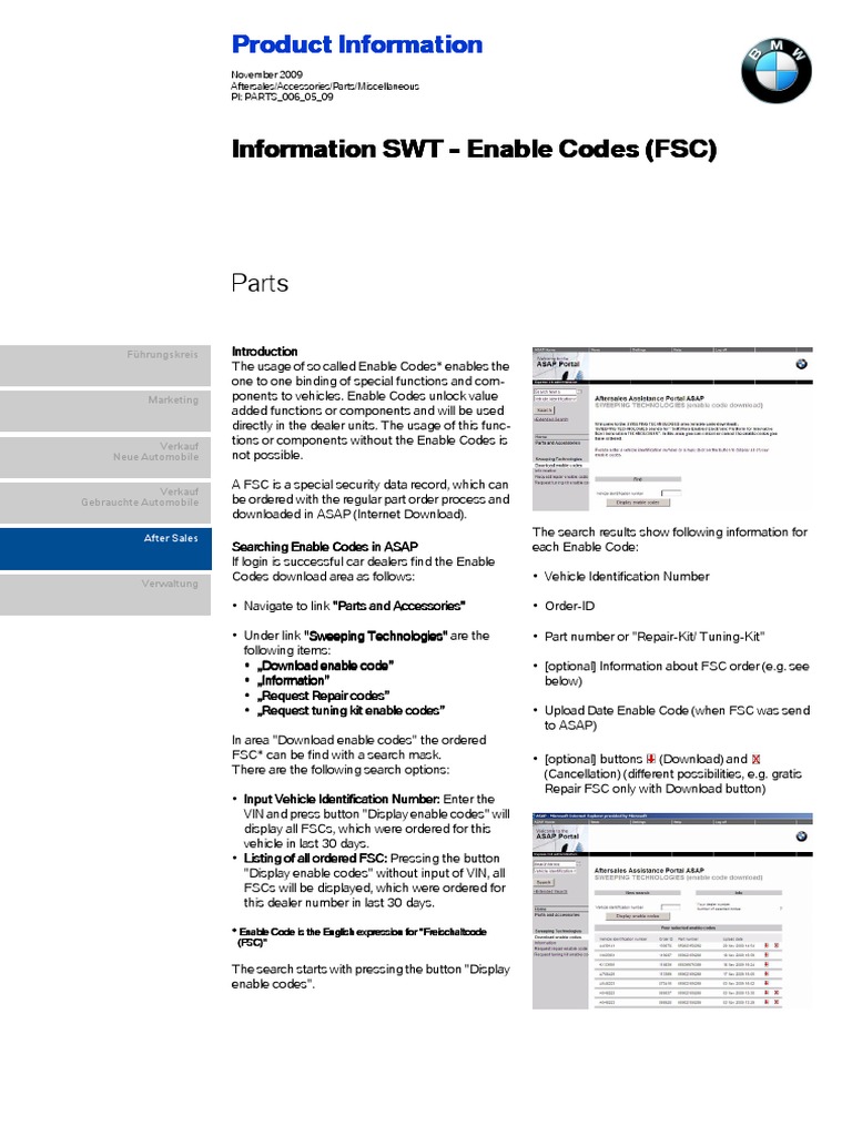 Enable Codes Guide for Car Dealers | PDF | Information | Computing