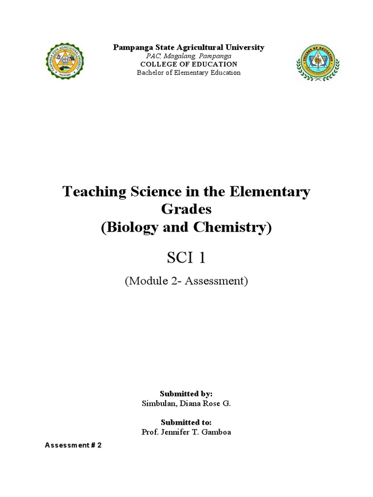 Teaching Science in The Elementary Grades (Biology and Chemistry ...