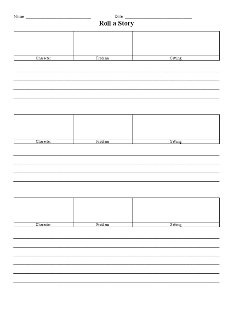 Character Problem Setting: Name: - Date | PDF