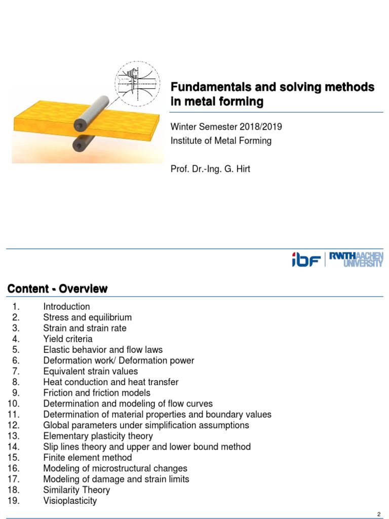 Metal Forming Fundamentals and Methods | PDF | Deformation (Engineering ...