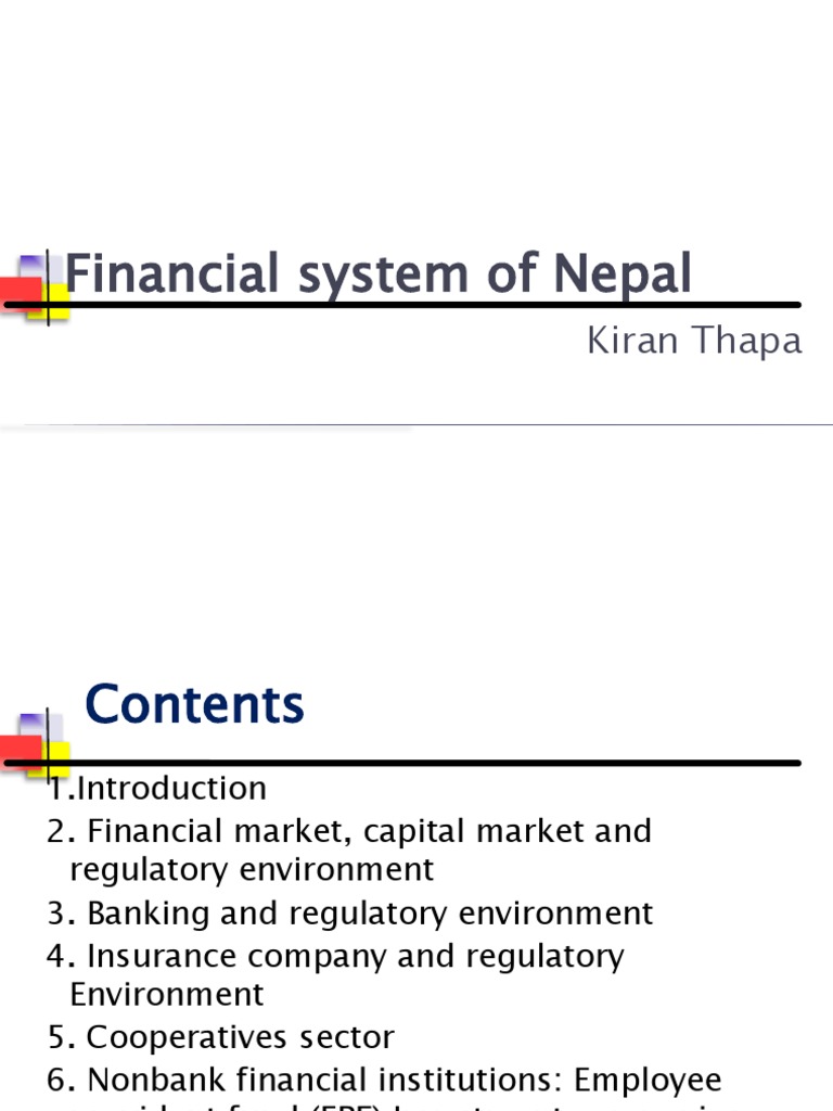 Financial System of Nepal: Kiran Thapa | PDF | Securities (Finance ...