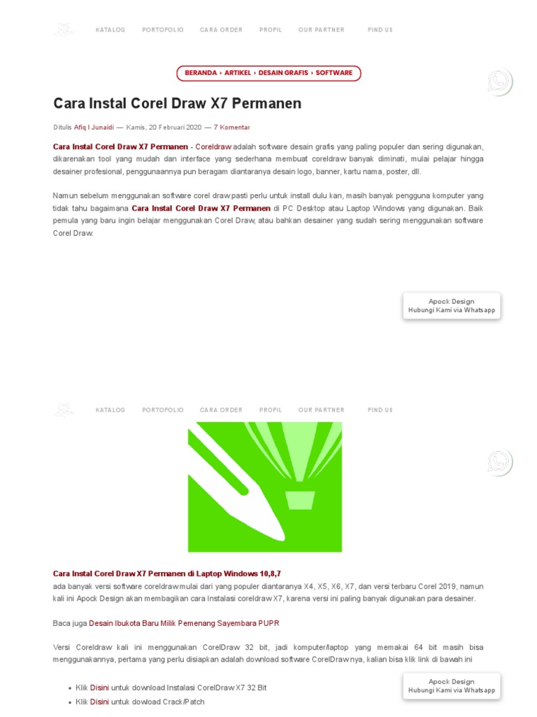 Cara Instal Corel Draw X7 Permanen - Apock Design | PDF