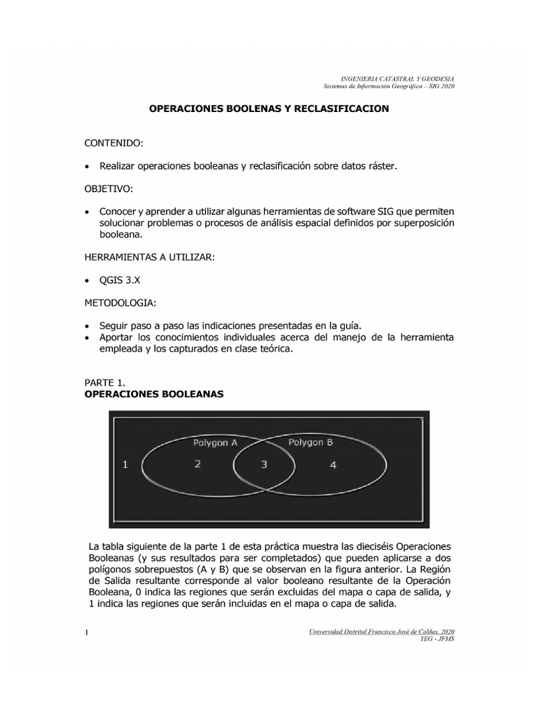 05 - Operaciones Booleanas y Reclasificacion QGIS | PDF