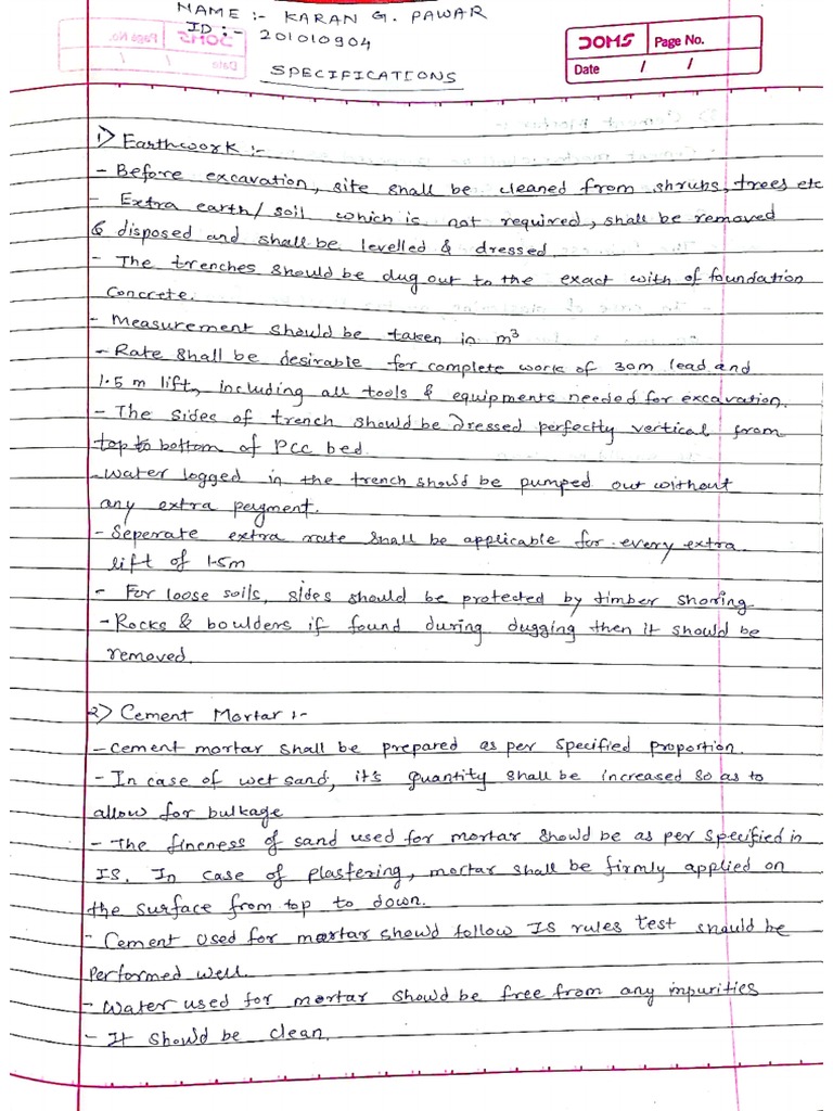 Specifications Karan Pawar 201010904 | PDF