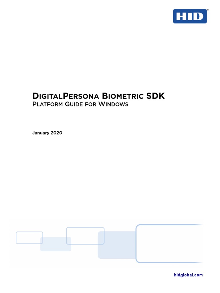 DigitalPersona Biometric SDK - Platform Guide For Windows | PDF ...