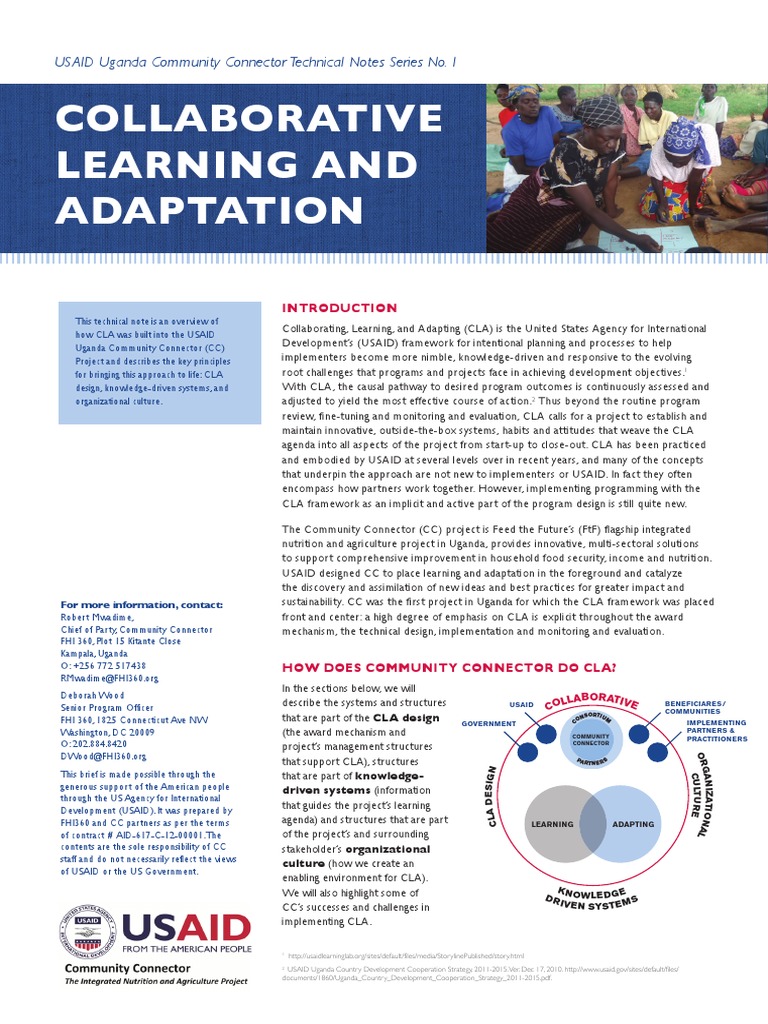 Collaborative Learning and Adaptation: USAID Uganda Community Connector ...