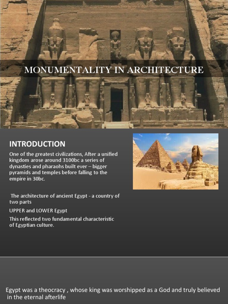 Monumentality of Architecture in Egypt | PDF | Ancient Egypt | Egyptian ...