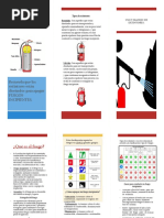 Triptico - Uso de Extintores | PDF | Agente oxidante | Incendios