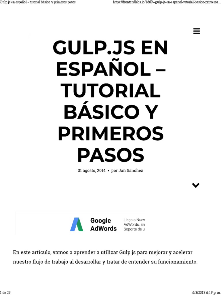 Gulp | PDF | Ciencias de la Computación | Software libre