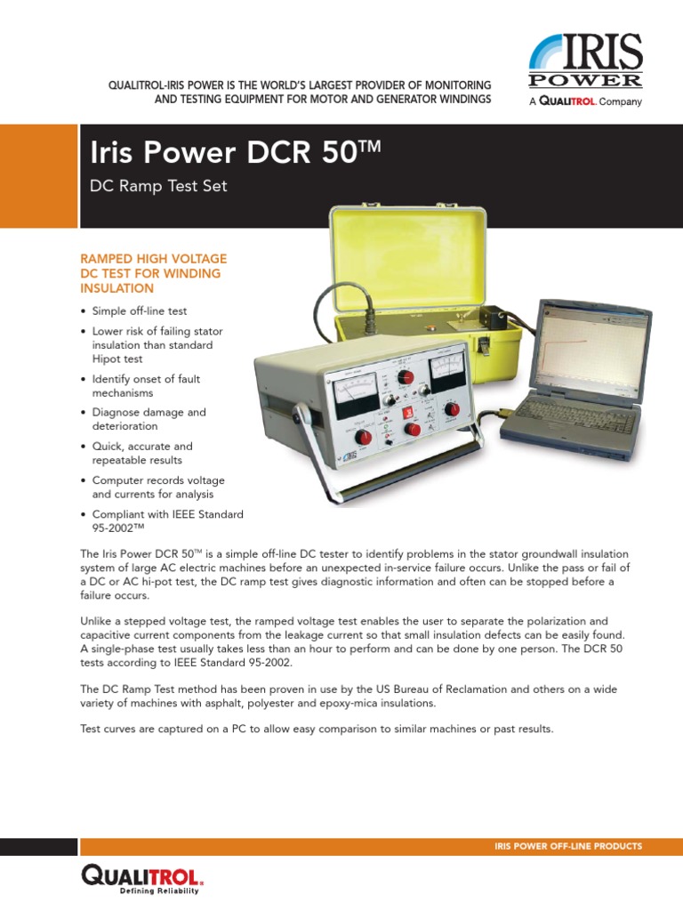 Iris Power DCR 50: DC Ramp Test Set | PDF | Alternating Current ...