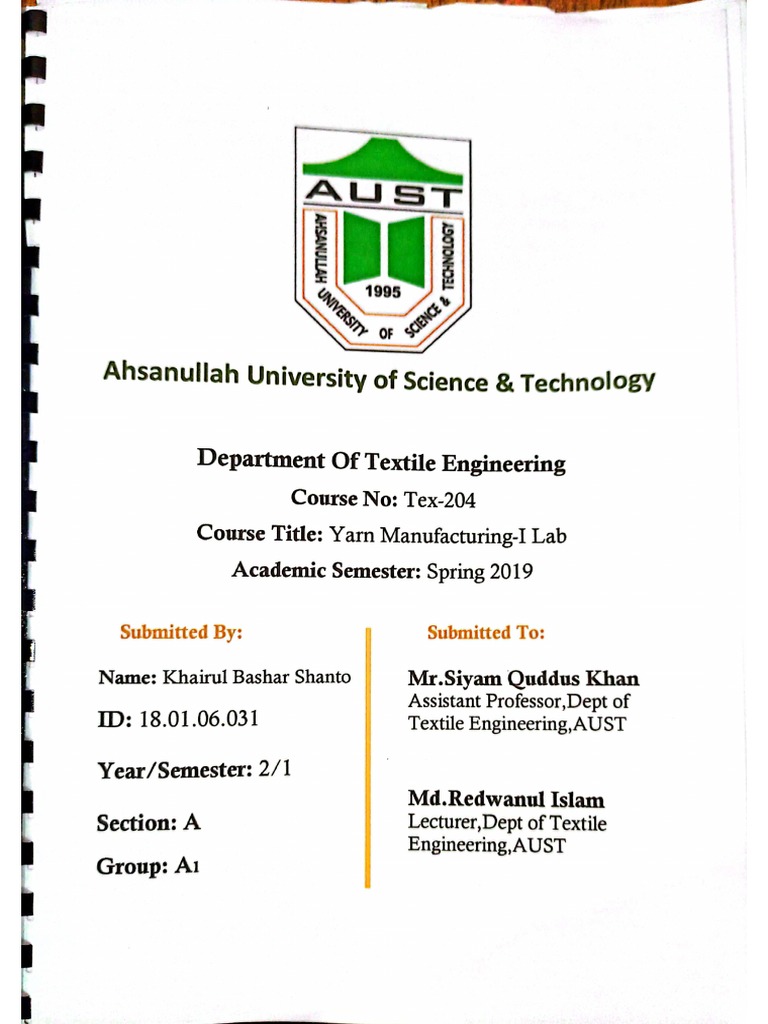 Yarn Lab Report 2.1 | PDF