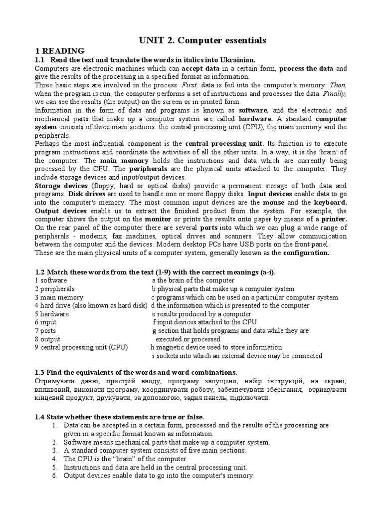 Computer Essentials Explained Pdf Input Output Computer Data Storage