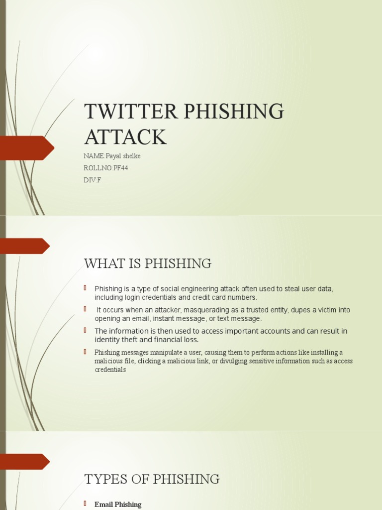 Understanding Twitter Phishing Attacks | PDF