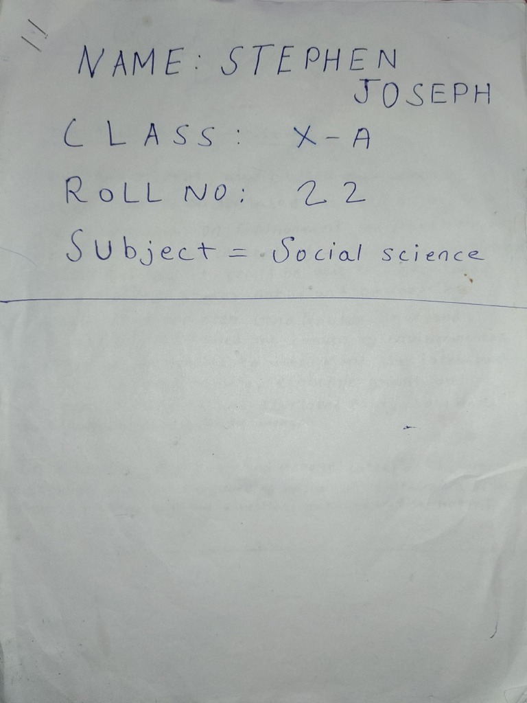 SST Holiday Homework | PDF
