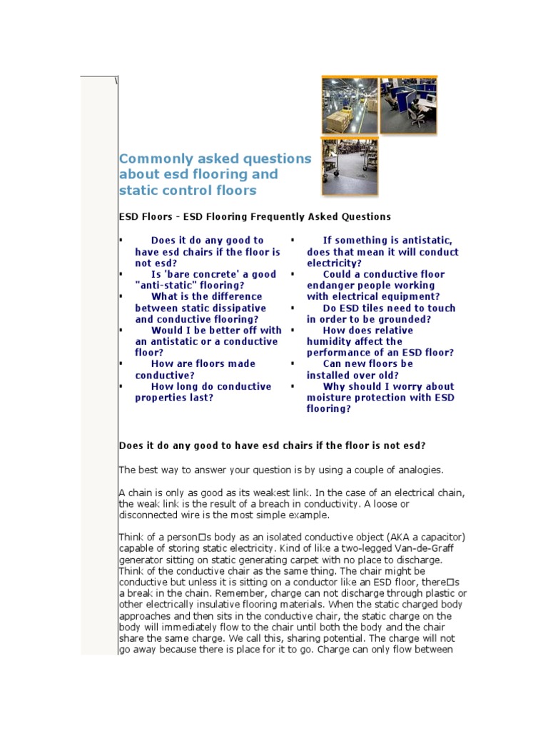 Commonly Asked Questions About Esd Flooring And Static Control Floors