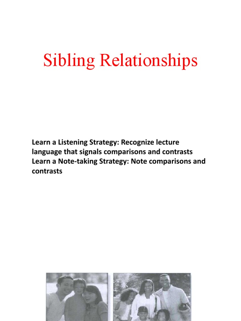 Understanding Sibling Relationships | PDF