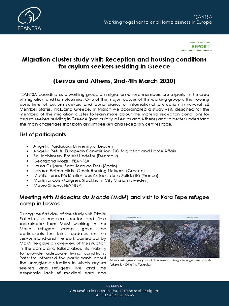 FEANTSA 2020 - Reception and Housing Conditions | PDF | Refugee ...