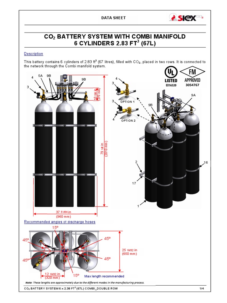 CO2M67UF - CO2 Battery System in Double Row | PDF | Actuator | Valve