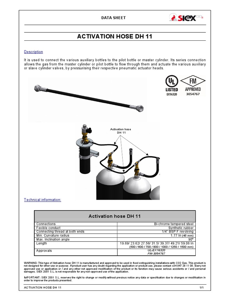 DH11 - Activation Hose DH 11 - Rv04 | PDF | Gases | Gas Technologies