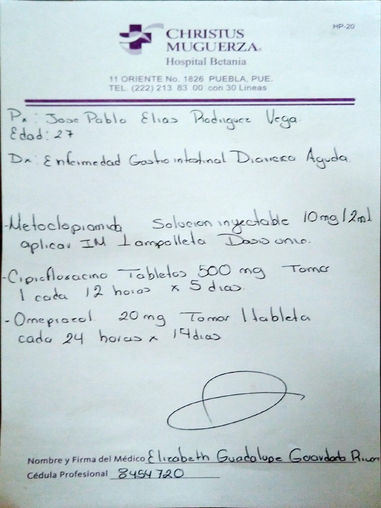 Receta Médico Puebla | PDF