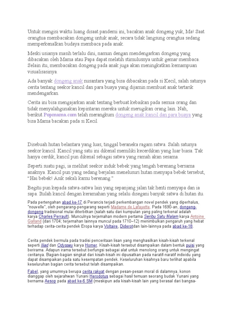 Cerita Rakyat Bintang Laut Bur Bur | PDF