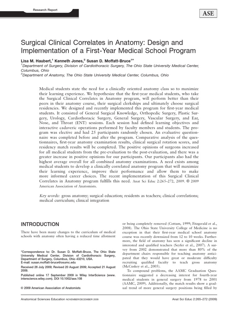 Anatomy Surgery | PDF | Medical School | Surgery