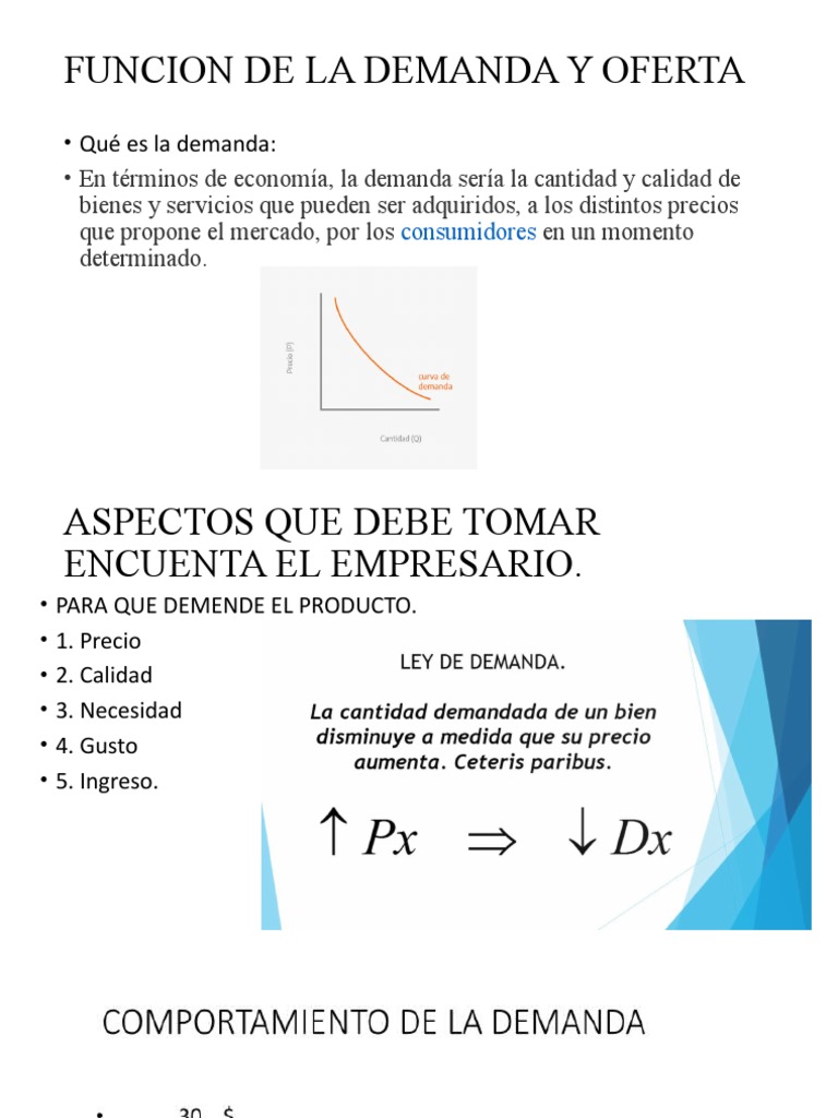 Funcion de La Demanda y Oferta | PDF
