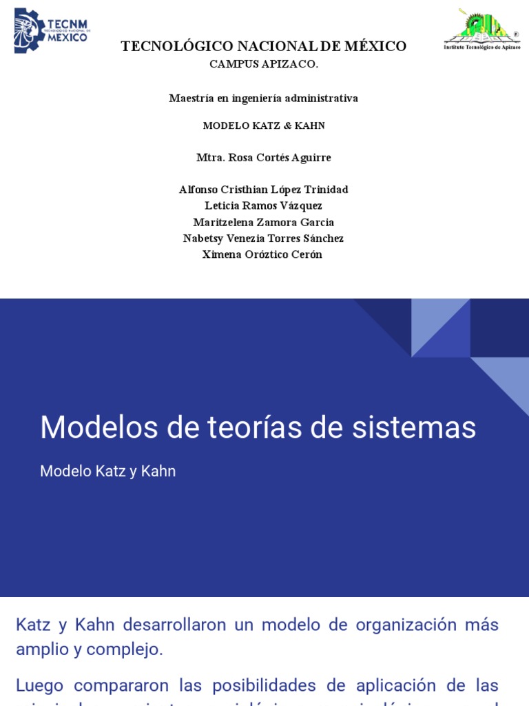 Modelo Katz & Kahn | PDF