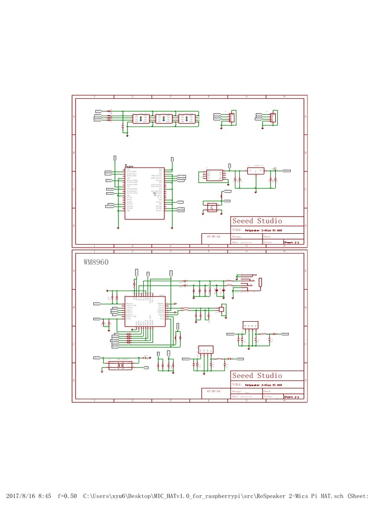 ReSpeaker 2-Mic Pi HAT Schematic | PDF
