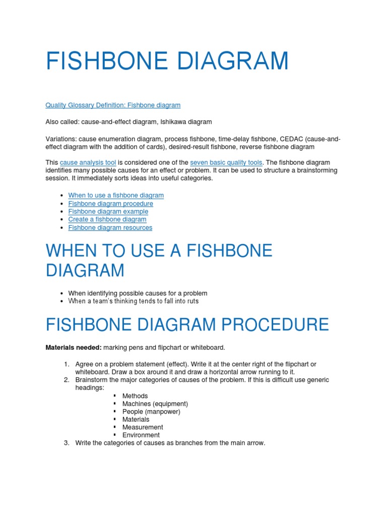 Asq Fishbone Diagram | PDF | Causality | Brainstorming