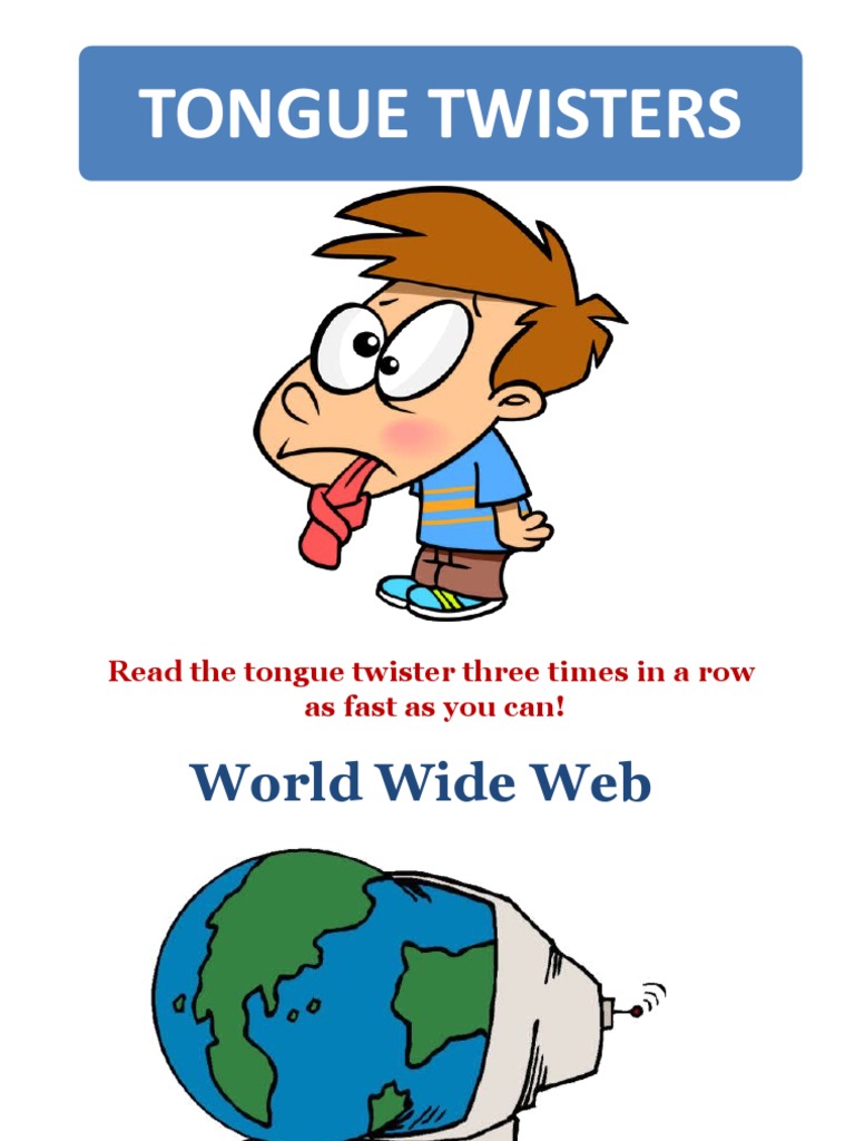 Tongue Twisters Fun Activities Games Pronunciation Exercises Phoni ...