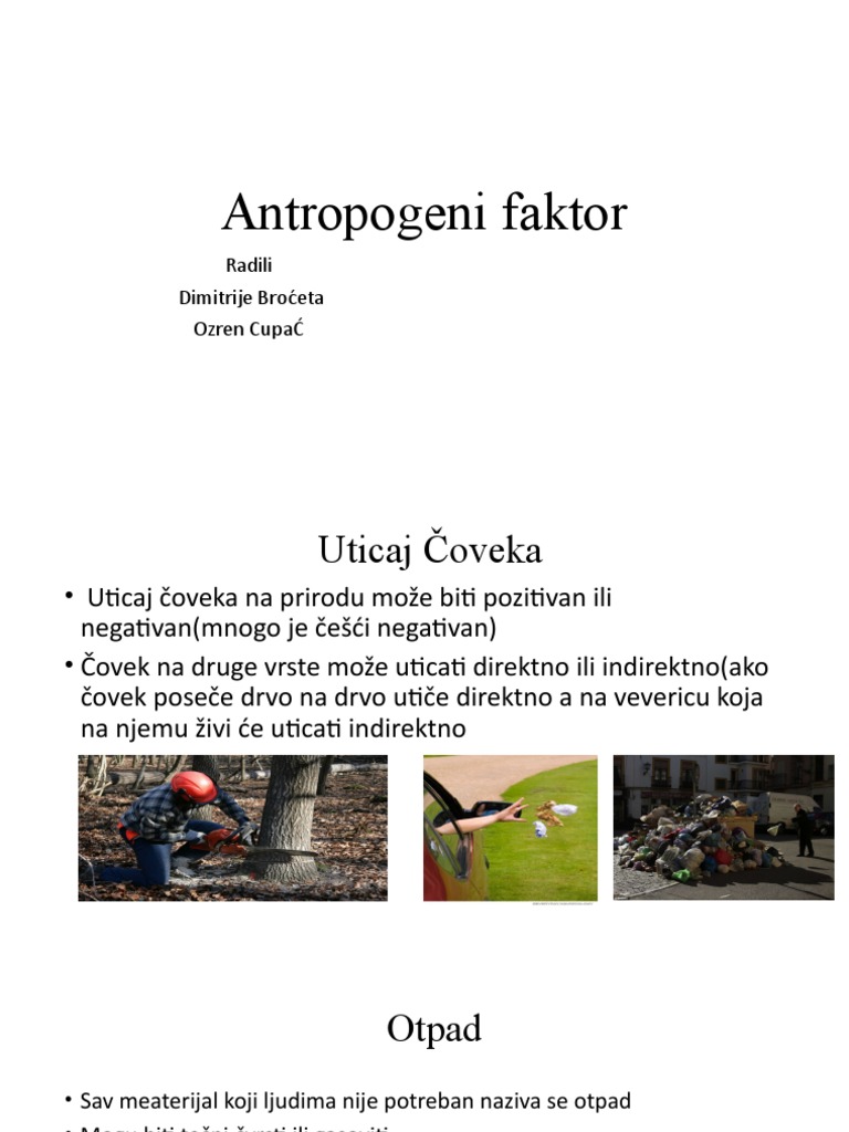 Antropogeni Faktor | PDF