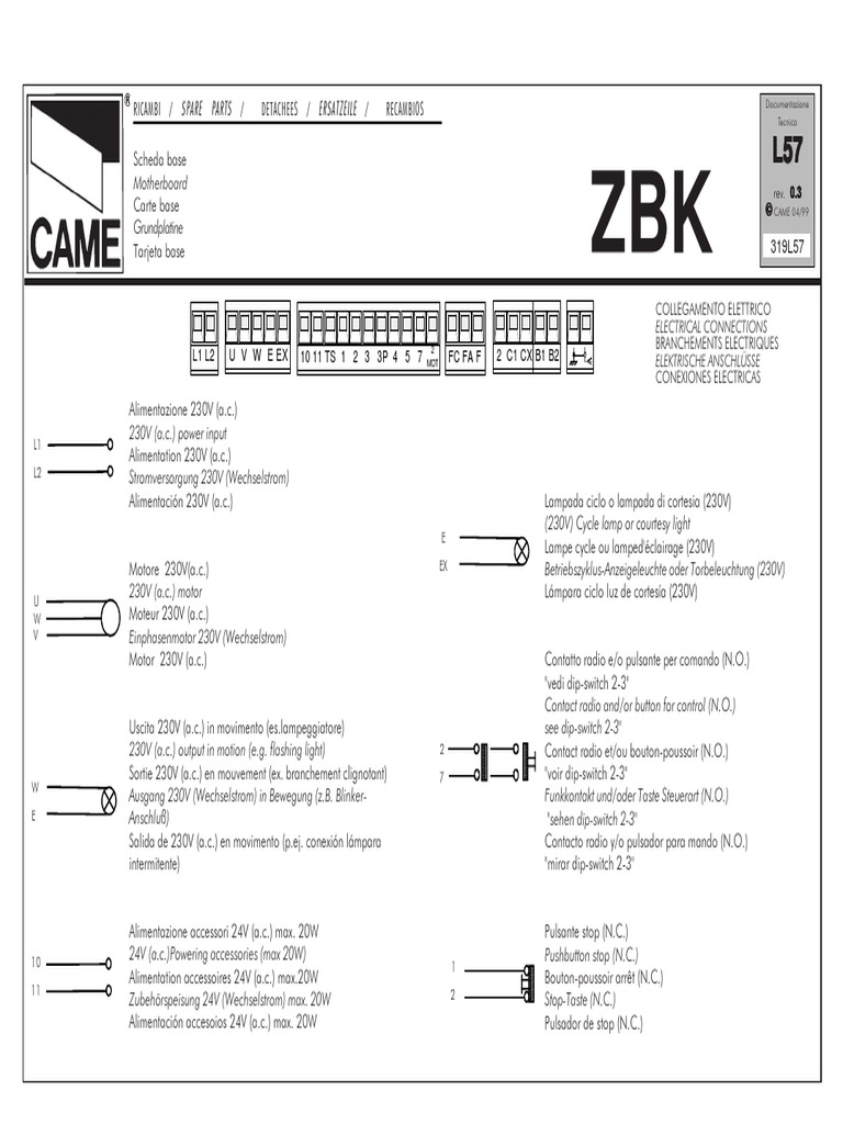 Came ZBK Ui Con | PDF