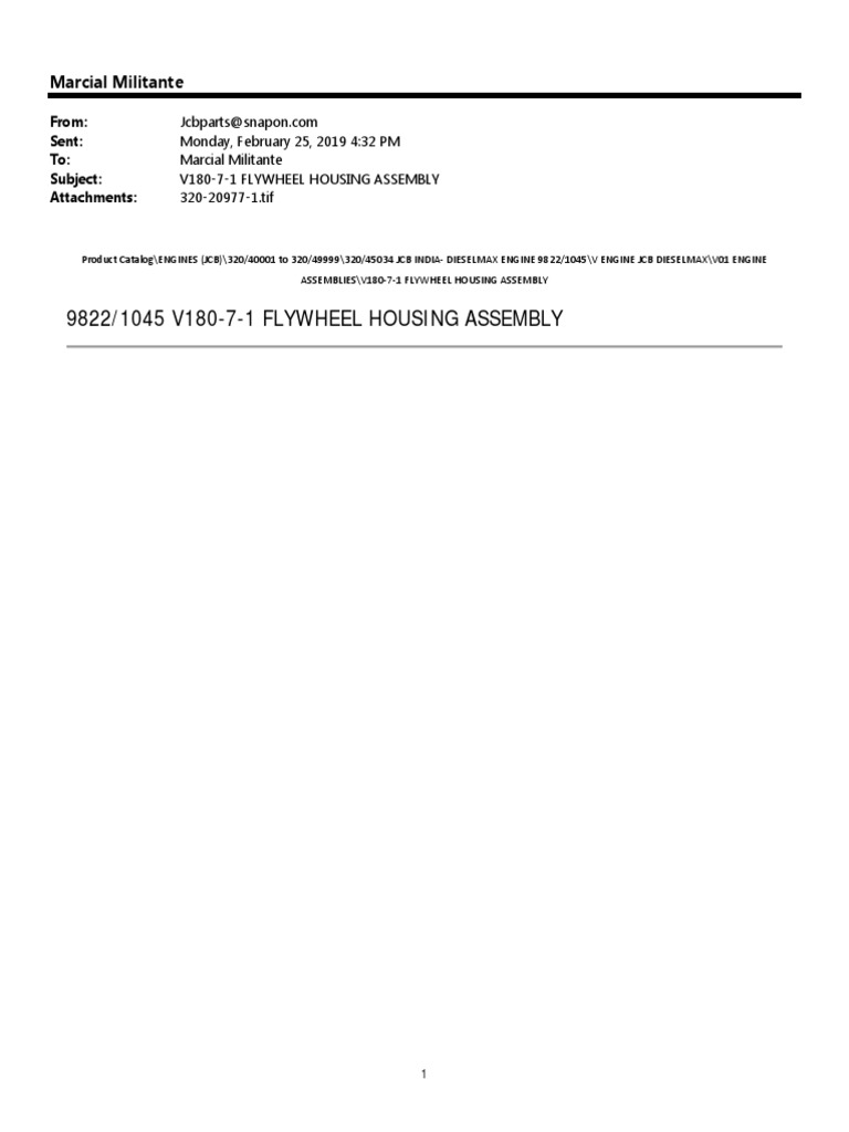 Flywheel Housing Assembly | PDF