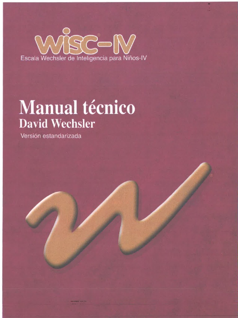 Wisc-Iv Manual Tecnico David Wechsler | PDF