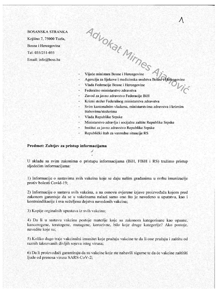 Cjepiva Sastav | PDF