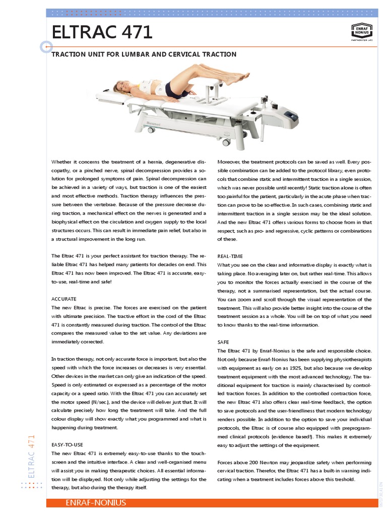 Eltrac 471: Traction Unit For Lumbar and Cervical Traction | PDF