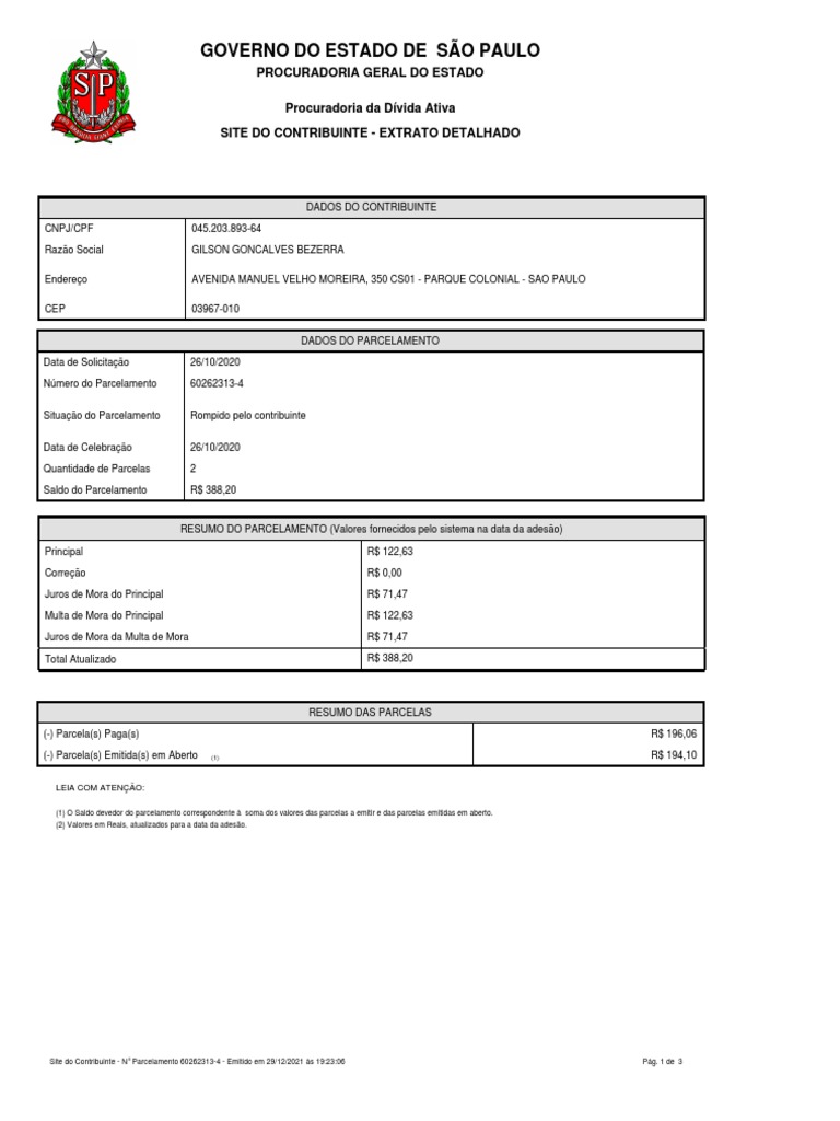 Extrato Detalhado | PDF | Economias | Dinheiro