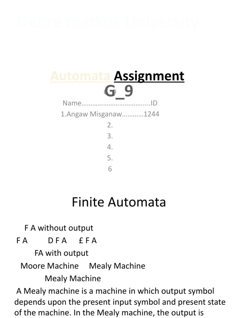 Automata Assignmentppt | PDF | Theoretical Computer Science ...