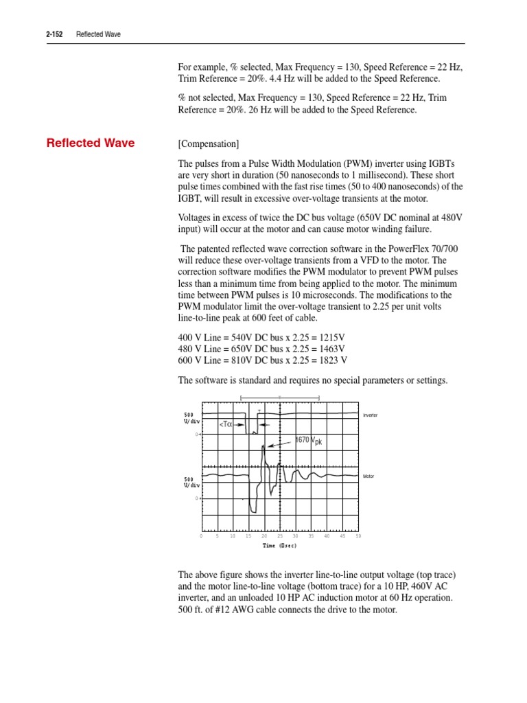 Reflected Wave | PDF | Power Inverter | Electric Motor